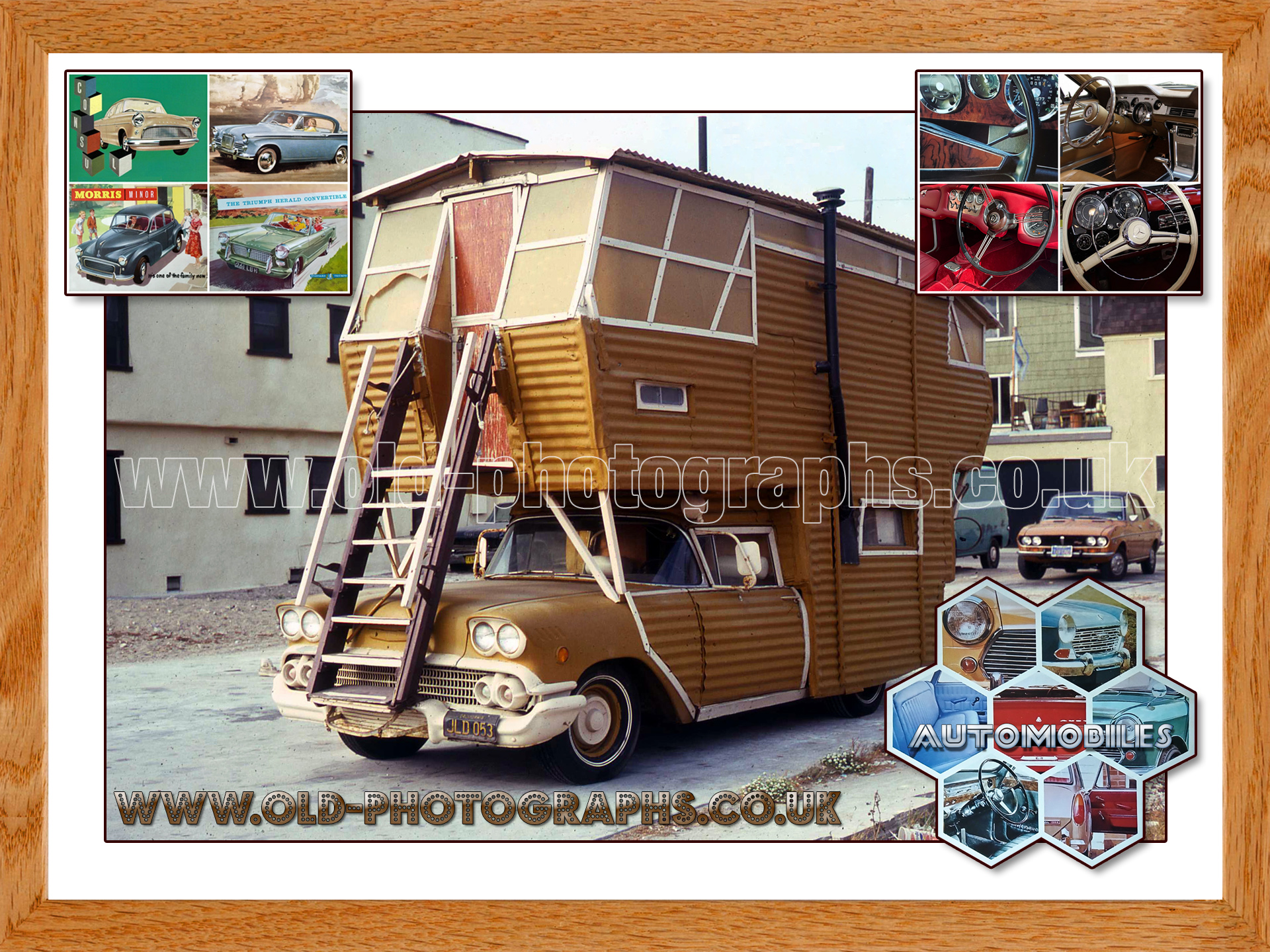 DIY Camper Van with California licence plate c.1977